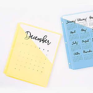 Avery Binder Pockets, Assorted Colors, 8.5" x 11", Acid-Free, Durable, 5 Slash Jackets (75254) (Pack of 2)