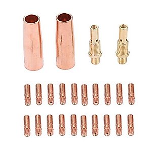 Mig Welding Gun Kit .030" Replacement for Lincoln Magnum 100L Tweco Mini/#1: 20Pcs Contact Tips 11-30 0.030" + 2pcs Gas Nozzles 21-50 1/2" + 2pcs 35-50 Welding Gas Diffuser