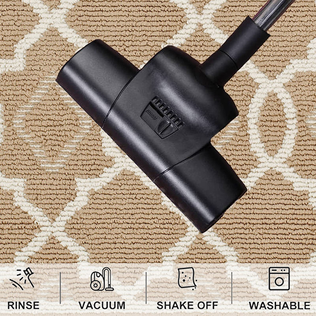 CHICHIC Khaki Indoors Doormat 31.5'' x 20'' Inch Welcome Mat Front Back Indoors Door Mats for Home Entrance Entry Way Entry Rugs Floor Mat Machines Washable Rugs Inside Non Slip Outdoors Rugs