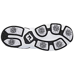 FootJoy Men's Sneaker Golf Shoes, White/Black, 11