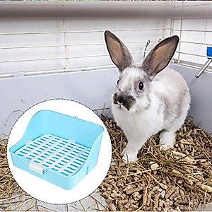 Ipetboom Box Animals Guinea Ferret/Silk Ferret Pig Pigs Corner Poop Pig/Hamster Bunny Tray Litter Cage Rabbit Pad for Animal Training Pet with Toilet Bedding Blue Golden Small Urinal