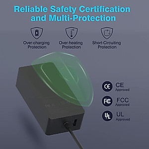 127W Microsoft Surface Book 3 Laptop Charger Also for 102W Surface Book 2, 1, Surface Laptop Studio 2, 1, Windows Surface Pro/Laptop/Go, 10FT Super Long Cable with Powerful Magnetic Plug and LED