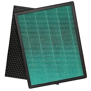 Nispira True HEPA Filter + Activated Carbon Pre Filter Kit Set Replacement Compatible with Rabbit Air BioGS 2.0 Ultra Quiet Air Purifier Model SPA-550A and SPA-625A, 1 Pack