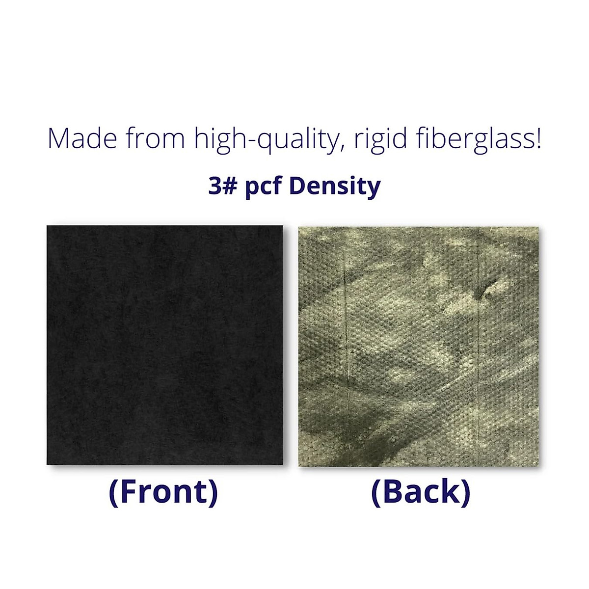 Soundsulate Sound Absorbing Acoustical Drop Ceiling Tiles, Black, 24" x 48" x 1"