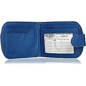 Big Skinny Women's Taxicat Bi-Fold Slim Wallet, Holds Up to 25 Cards, Ocean Blue