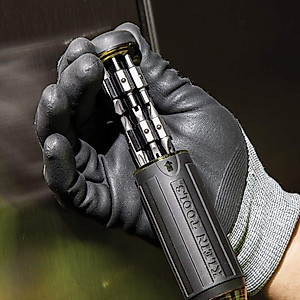 Klein Tools 32307 Multi-bit Tamperproof Screwdriver, 27-in-1 Tool with Torx, Hex, Torq and Spanner Bits with 1/4-Inch Nut Driver
