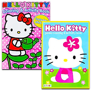 Hello Kitty Coloring & Activity Book Super Set ~ 5 Hello Kitty Coloring Books, Crayons, and over 50 Hello Kitty Stickers (Hello Kitty Party Pack)