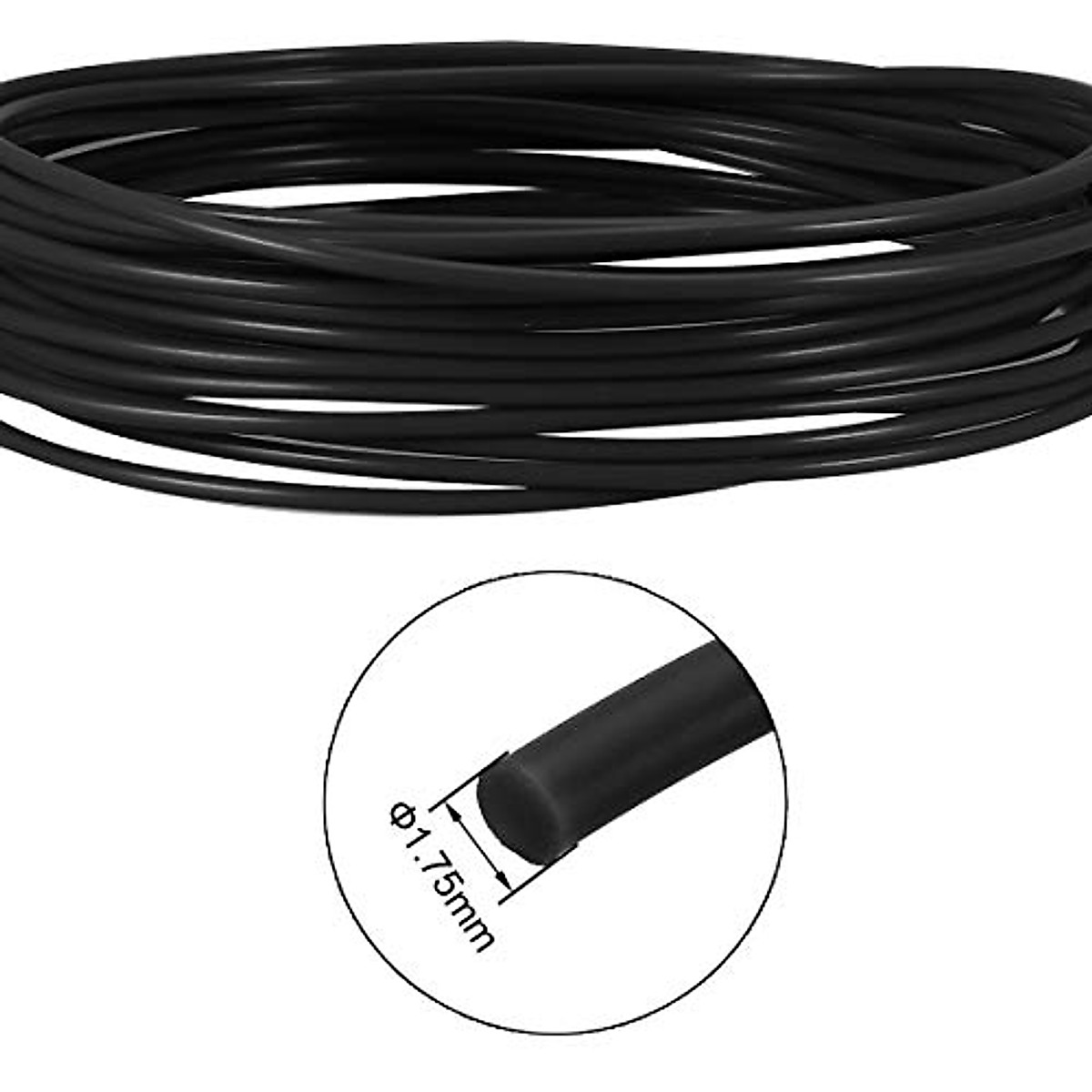 uxcell 3D Pen Filament Refills,16Ft,1.75mm PLA Filament Refills,Dimensional Accuracy +/- 0.02mm,for 3D Printer,Black