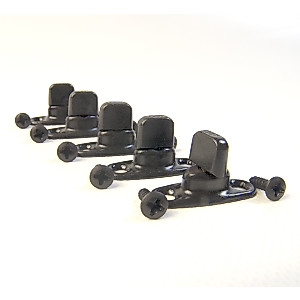 Common Sense Fasteners, Turn Button w/ #6 1/2" Inch Mounting Screws, Black Oxide, (Government Black) 5 Piece