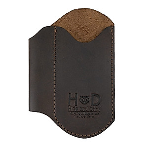 Hide & Drink, Tactical EDC Tool Holder Compatible with Small Swiss Knife and Space Pen, Small Case for Pocket, Full Grain Leather, Handmade, Bourbon Brown