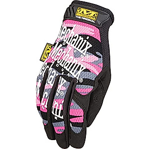 Mechanix Wear: The Original Women’s Pink Work Gloves with Secure Fit, Flexible Grip for Multi-Purpose Use, Durable Touchscreen Tactical Gloves for Women (Pink Camouflage, Women's Medium)