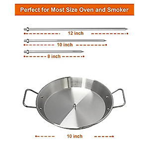 Al Pastor Skewer for Grill-Vertical Stand Skewer for Tacos Al Pastor, Shawarma, Kebabs, Stainless Steel with 3 Size Skewers(8”,10" and 12”) for Smoker, Kamado Grill,Oven
