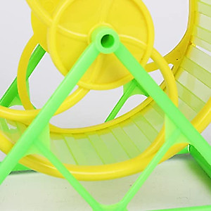 Ipetboom Silent Hamster Wheel Toys 2PCS Exercise Wheel Silent Running Wheel Pet Running Jogging Sports Exercise for Small Pet Hamsters Mice Rat Gerbils (Random Color) Chinchilla Hamster