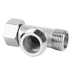 2pcs 3 Way Adapter Connector Standard Angle Tee Valve Toilet Diverter Valve Adapter Flushing Valve Bath Shower Arm Diverter For Angle Valve Hose, Bath Shower Arm, And Toilet Bidet Sprayer Faucet