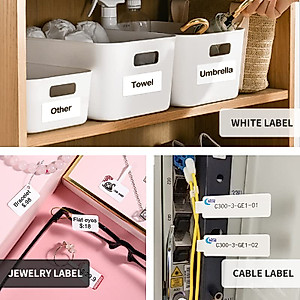 NIIMBOT B21 Inkless Label Maker, Mini Thermal Label Maker Compatible with iOS & Android, for Home Organization, Business, Barcode, QR Code, with 1 Pack 1.96x1.18 inch White Label, Red