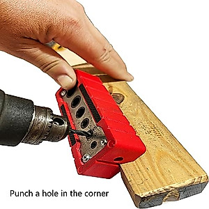2mm-13mm Pocket Hole Jig Woodworking Drilling Locator Wood Dowelling Self Centering Drill Guide Kit Hole Puncher Multifunctional Woodworking Hole Puncher