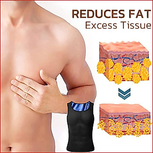 CGTFY Gynecomastia Compress Tank Top, Men's Tank Shirts, Tank Top Under Shirt for Men(L/XL) Black