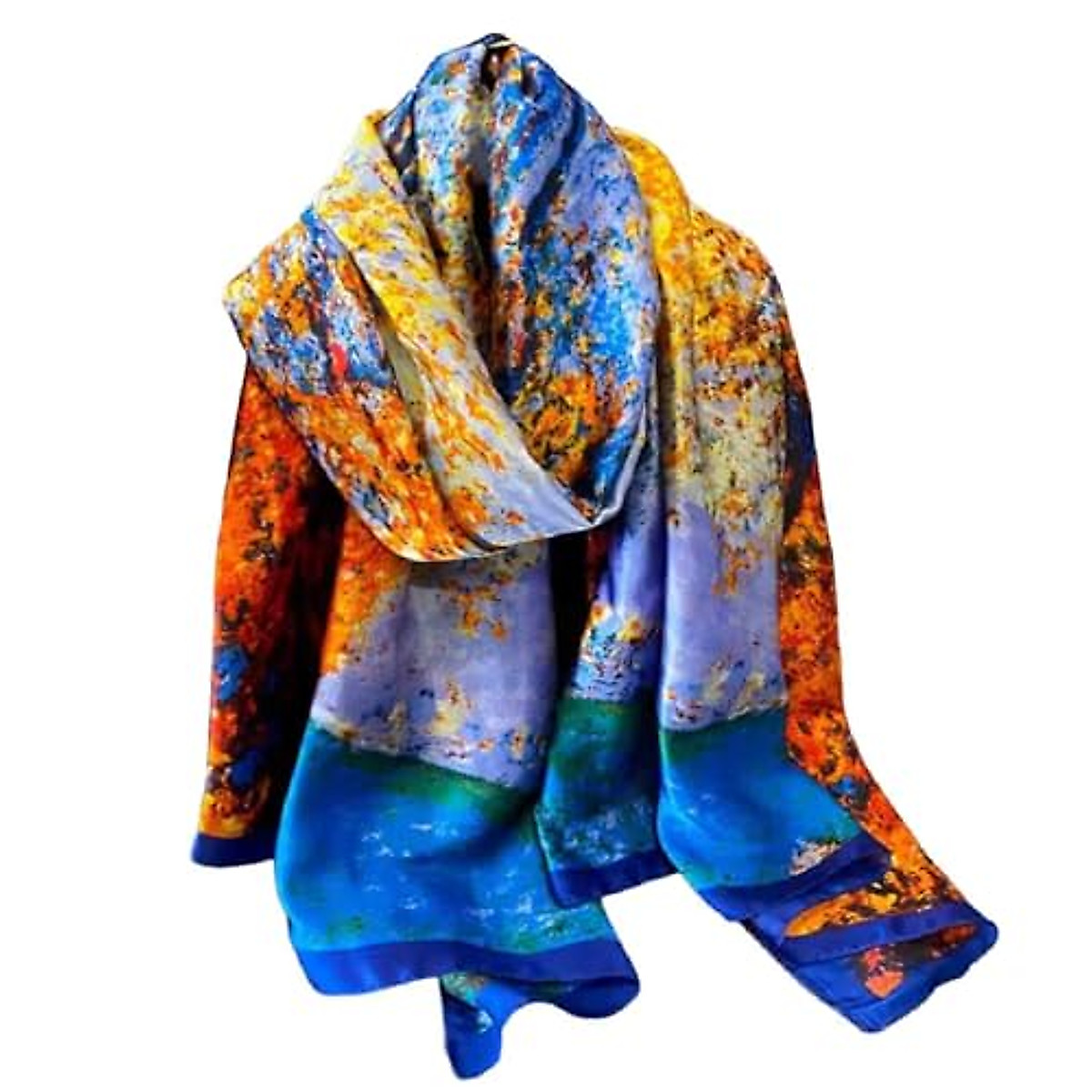 Acotavie Scarfs for Women Dressy Fashion Scarves Long Floral Pattern Scarf Lightweight Sunscreen Shawls (C028)
