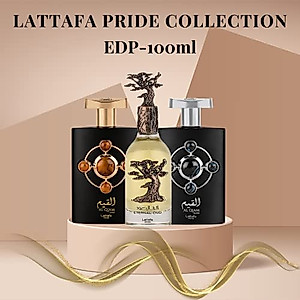 Al Qiam Gold, Al Qiam Silver & Eternal Oud Edp - Eau De Parfum Unisex 100ml(3.4 Oz) | Grapefruit, Plum, Orchid, Heliotrope, Vanilla, Amber, Oud, Benzoin, Tonka Bean, Labdanum | By Lattafa Perfumes