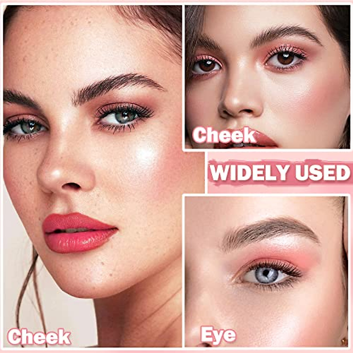 CAHIUYOA Lip Tint Stain Set,Korean Long Lasting Moisturizing Waterproof,High Pigment Multi-use and Cheek Tint,Natural Makeup tinta para labios(#01#02)