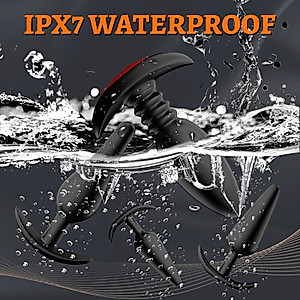 Linsecn 5PCS Vibrating Butt Plug Set Anal Plug Training Kit, Prostate Massager Anal Vibrator with 10 Vibration Modes, Remote Control Anal Dildo Toy Male Adult Sex Toys for Men Women or Couple Pleasure