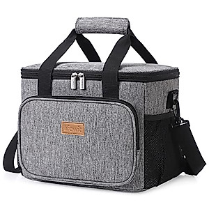 Lifewit Large Lunch Bag 24-Can (15L) Insulated Lunch Box Soft Cooler Cooling Tote for Adult Men Women, Grey