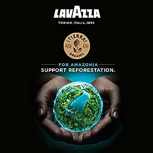 Lavazza ¡Tierra! Organic Amazonia Whole Bean Coffee Medium Roast, Floral Notes, 10.5 Ounce (Pack of 6) - Packaging May Vary