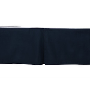 Bacati Solid Crib/Toddler Bed Skirt Dust Ruffle, Black, 13 inches Drop
