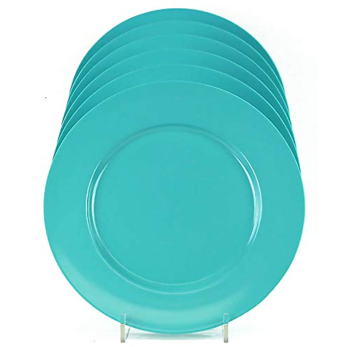 Calypso Basics by Reston Lloyd Melamine Dinner Plate, Set of 6, Turquoise