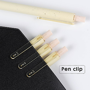 RIANCY 6PACK Cute pen, black gel in pens 0.5mm Fine tip Black Ink fine point Pen Black ink Pens Quick Dry Ink Smooth Writing Pen for note taking Office School art supply