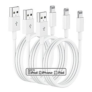 3Pack 10ft iPhone Charger Long, [Apple MFi Certified] Apple Charger Cord,10 Feet Original Lightning to USB Cable,10 Foot iPhone Charging Cable for iPhone 13 Pro/12 Mini/11/XS/MAX/XR/8/7/6/5/SE iPad