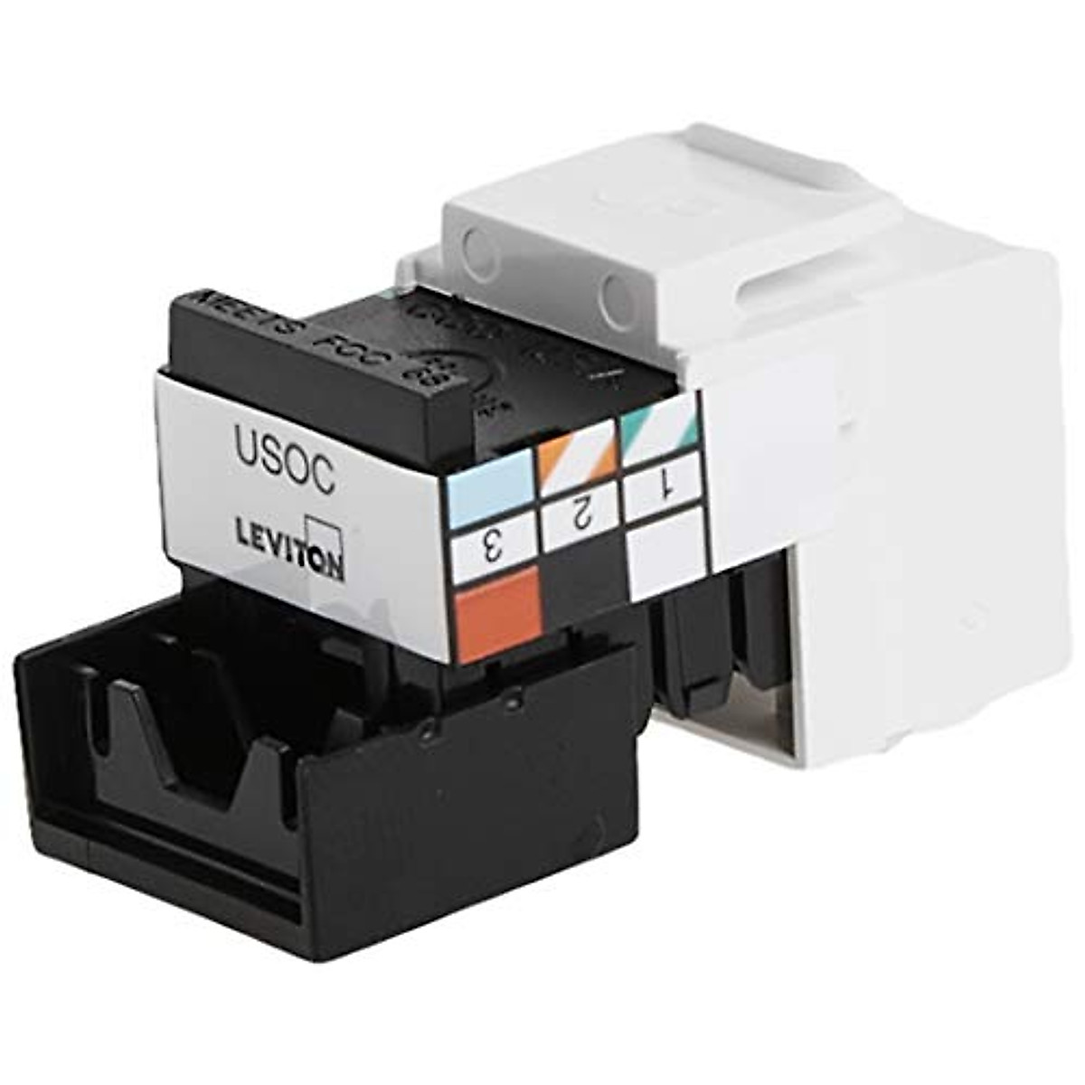 Leviton 41106-RW6 Voice Grade QuickPort Connector, White