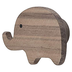 Decorative wooden jungle animal wall hooks, set of four, solid walnut wall hooks
