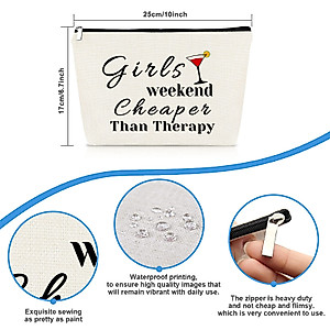 Girls Weekend Gift Travel Makeup Bag Gift for Her Travel Gifts Trip Gift for Best Friends Bestie Gift Cosmetic Bags Friendship Gift Christmas Birthday Gift for Women Girls BFF Travel Cosmetic Pouch