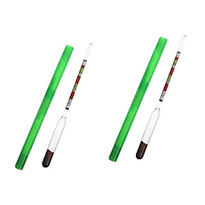 CIYODO 2 Pcs Sugar Meter Home Brew Hydrometer Specific Hydrometer Homebrew Hydrometer Manual Hydrometer Water Hydrometer Tester Sugar Scale Hydrometer Syrup Borosilicate Glass