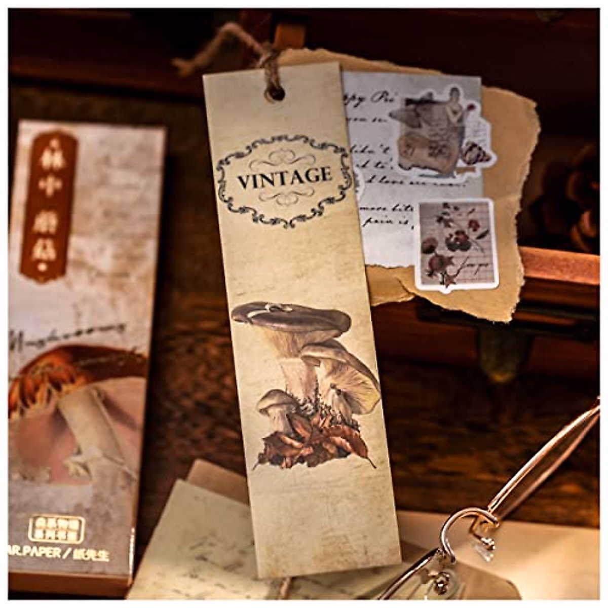 Vintage Natural Style Forest Story Series Bookmarks (Mushrooms)
