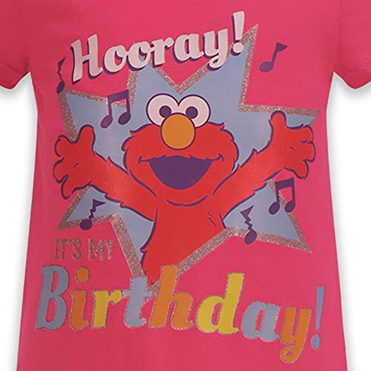 Sesame Street Elmo Girls’ Birthday T-Shirt for Infant and Toddler - Red