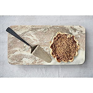 Bloomingville Modern Marble Serving, White Cutting Boards, 12" L x 6" W x 1" H, Brown & White