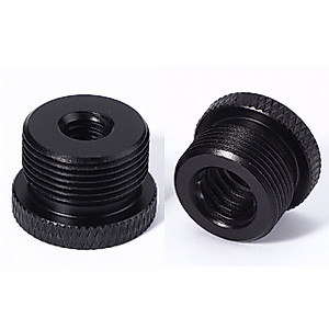 Donuts Mic Stand Adapter 5/8 to 1/4 and 5/8 to 3/8 Adapter Combo Pack Mic Thread Screw Adapter Microphone Stand Adapter to Tripod Adapter,Black