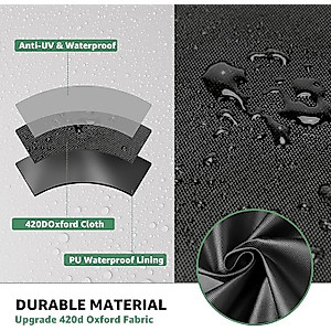 Garden Cushion Storage Bag 420D Waterproof 68" Rectangular Outdoor Patio Cushion Storage Bag — Outdoor Cushion Storage Bag with Zipper and Handles Extra Large Storage Bags 68" L x 29" H x 20" W Black