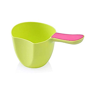 Baby Bath Waterfall Rinser, RainbowBaby Shampoo Rinse Cup Head Washing Baby Tub Water Scoop, Tear-Free Baby Bath Mug (Green)