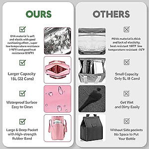 QLOVEA Lunch Bag Women - Insulated Wetproof Lunch Tote Bag - Personalized Gifts for Women, Large Lunch Box with Muti-Pockets and Adjustable Strap - Reusable Lunch Box Ideal for Work Picnics Letter M