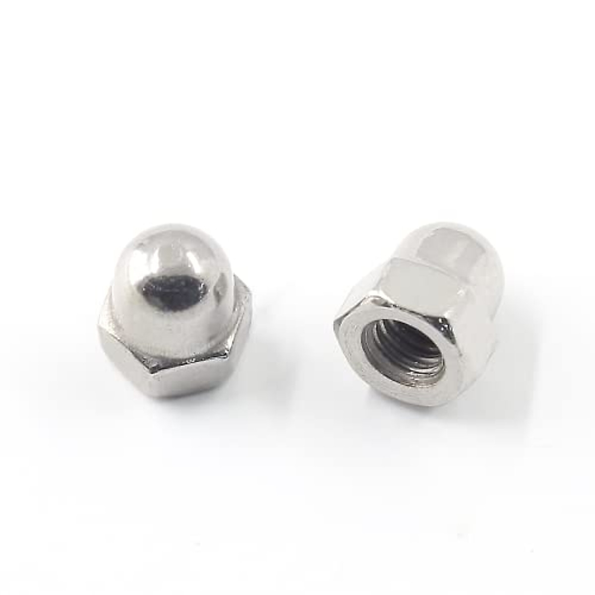 Cionyce 50 PCS M4 Acorn Cap Nuts Dome Cap Head Nuts, 304 Stainless Steel Acorn Hex Nuts Decorative Round Head Cover Hex Dome Nuts