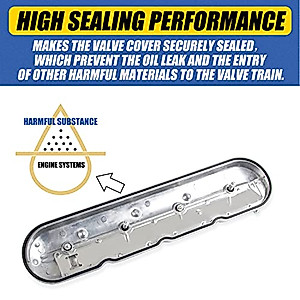 RANSOTO Engine Valve Cover Compatible with 1999-2008 Escalade Chevrolet Silverado Express Suburban Tahoe Avalanche Trailblazer Crovette Camaro GMC Sierra Yukon Driver Side Replace 12570427 264-965