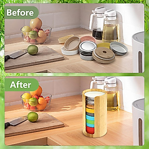 PZHZ Mason Jar Lid Organizer Suitable for Canning Lids、Ball Mason Jar Lids Plastic Mason Jar Lids 2PCS(WIDE&REGULAR