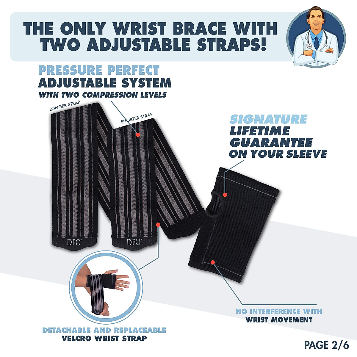 Dr. Frederick's Original Pressure Perfect Wrist Brace - Small