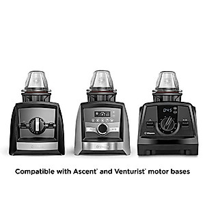 Vitamix A3300 Ascent Series Smart Blender, Professional-Grade, 64 oz. Low-Profile Container, Black Diamond, Full Size & Ascent Series Blending Bowls, 8 oz. with SELF-DETECT, Clear - 66192