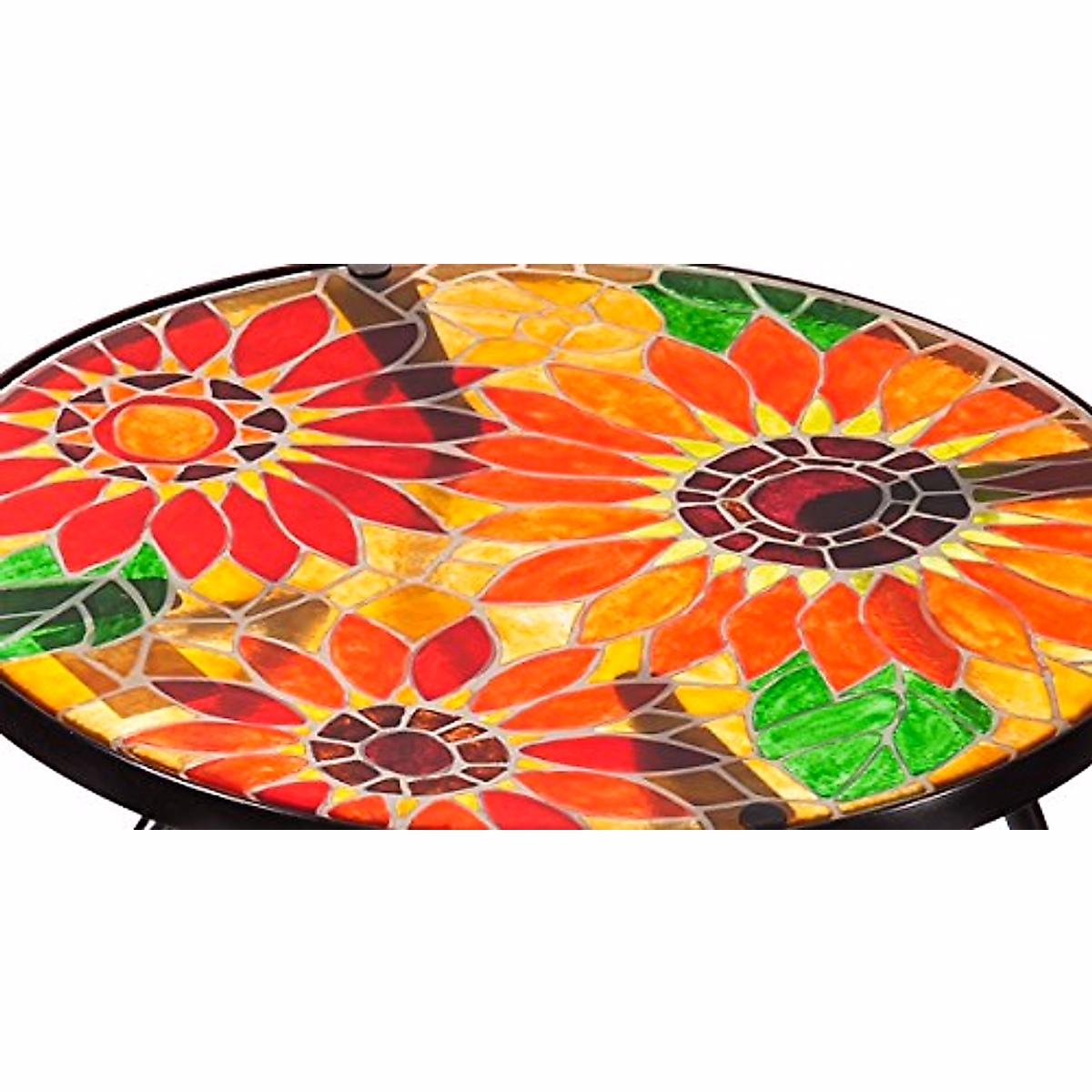 Evergreen Garden Faux Mosaic Table, Sunflower