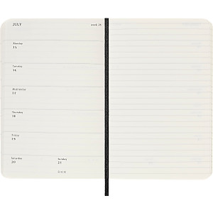Moleskine DSB12WN2Y24 Notebook, Beginning with January 2024, 12 Months, Weekly Diary Soft Cover, Pocket Size (W x H x H): 3.5 x 5.5 inches (9 x 14 cm), Black