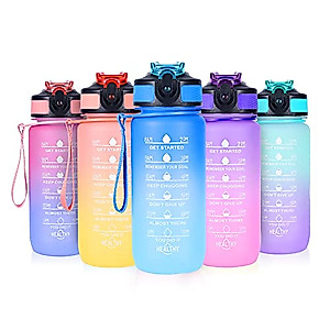 ROISDIYI Kids Water Bottle for School with Straw, 20 OZ Motivational Water Bottle BPA-Free Reusable Leak-proof Water Bottles with One-handed Opening Straw Lids, Anti-dust Spout Cover (Blue)